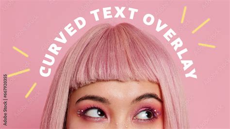 text along a curved path overlay stock template adobe stock