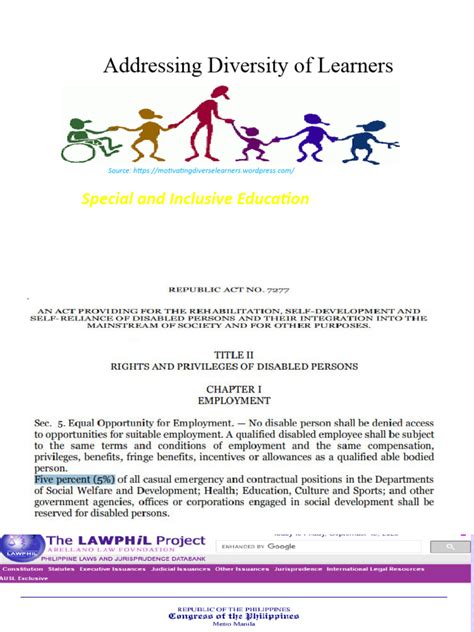 Addressing Diversity Of Learners Pdf Inclusion Education