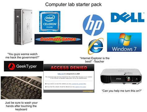 The Computer Lab Starter Pack R Starterpacks Starter Packs Know Your Meme