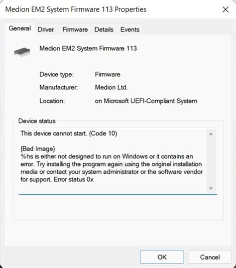 Solved Em2 System Firmware 113 Error Medion Community