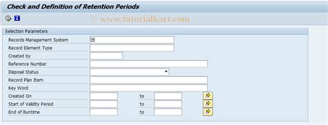 RMPS MT STORAGE P SAP Tcode Check And Define Retention Periods
