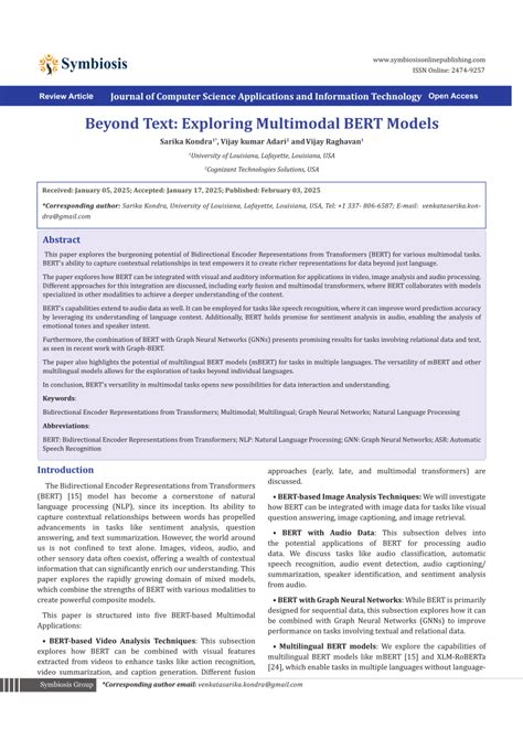 Pdf Beyond Text Exploring Multimodal Bert Models