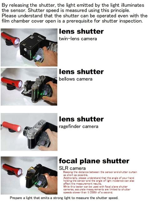 Shutter Speed Tester For Leaf Shutters Lens Shutters All In One Kit W