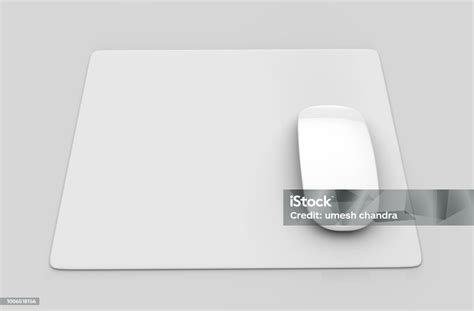 브랜딩 또는 디자인 프레 젠 테이 션에 대 한 컴퓨터 마우스와 함께 빈 마우스 패드 3d 렌더링 그림입니다 마우스패드에 대한 스톡 사진 및 기타 이미지 Istock