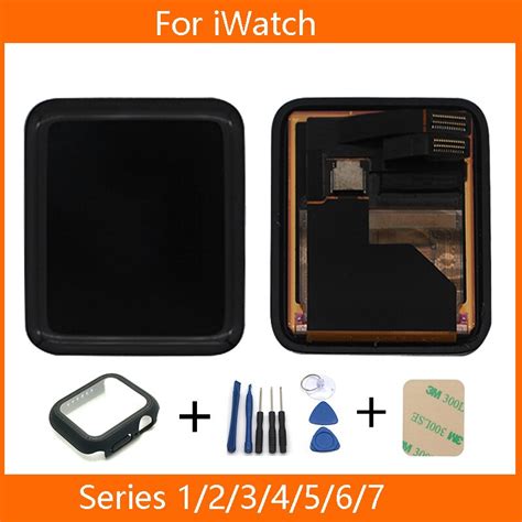 Lcd 터치 스크린 Oled 디스플레이 디지타이저 어셈블리 애플 워치 시리즈 1 2 3 4 5 6 7 Iwatch 대체 38mm 42mm 40mm