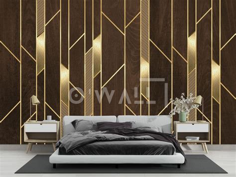 Papier Peint Modern Wooden Wall Wd56 Owall