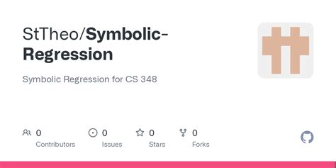 Github Sttheosymbolic Regression Symbolic Regression For Cs 348