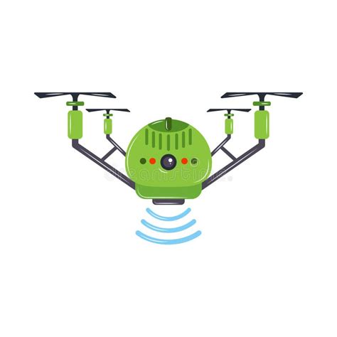 Green Drone With Radar Sensor Scanning Illustration Stock Vector Illustration Of Remote