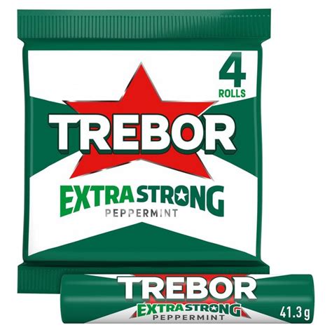 Trebor Extra Strong Mints Peppermint Multipack 4 Pack 165 2g British Chemist