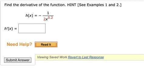 Solved Find The Derivative Of The Function HINT See Chegg