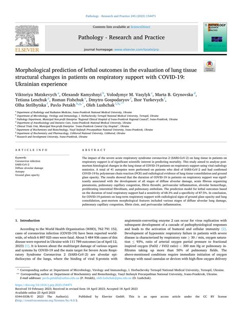 pdf morphological prediction of lethal outcomes in the evaluation of