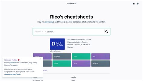 Ricos Cheatsheets Must Know Resources For Developers By Giessen Dev