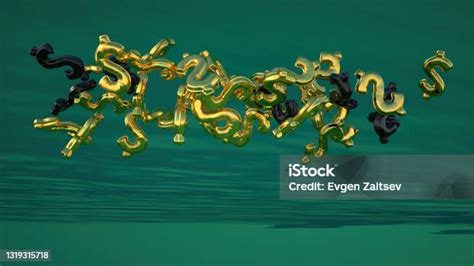 팽창 된 달러 풍선 애니메이션을 멀리 날아 달러 기호 모양의 블랙과 골드 풍선 0명에 대한 스톡 사진 및 기타 이미지 0명