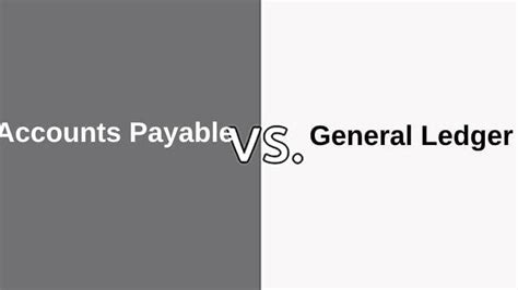 Difference Between Accounts Payable And General Ledger With Table