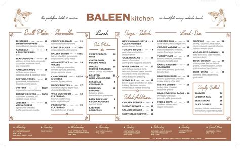 Online Menu Of Baleen Kitchen Restaurant Redondo Beach California