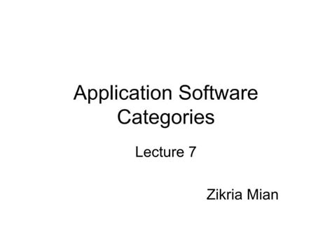 Computer Software And Its Types Pptx