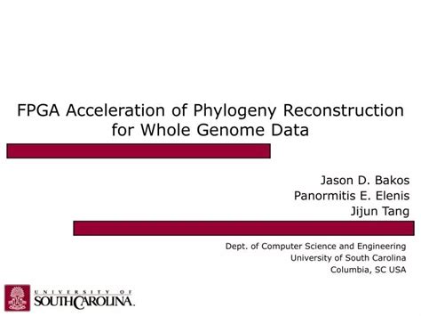 PPT FPGA Acceleration Of Phylogeny Reconstruction For Whole Genome Data PowerPoint