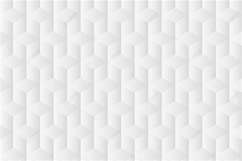 Geometric Background Vector In White Cube Patterns Cube Geometric