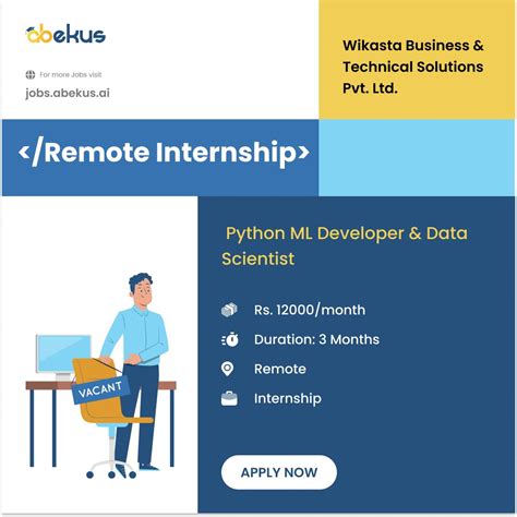 🚀 Remote Internship Opportunity Python Ml Developer And Data Scientist