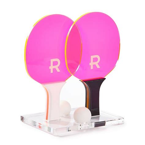 Acrylic Ping Pong Paddle Set Mark And Graham