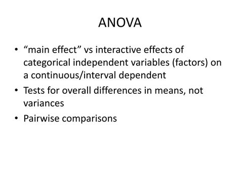 PPT ANOVA Notes PowerPoint Presentation Free Download ID