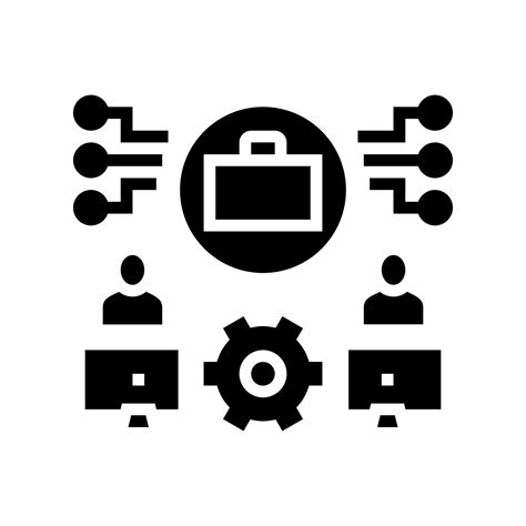 Work System Glyph Icon Vector Illustration 10279092 Vector Art At Vecteezy