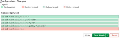 Luci App Mwan3 Adding Rule In 22 03 0 Rc5 Gets Deleted Again Issue