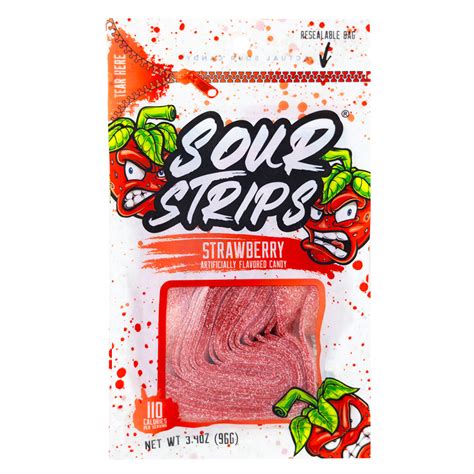 Sour Strips Strawberry 96g Candy Funhouse Candy Funhouse Ca