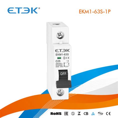 China Ekm1 63s 45ka 1p 6a Mcb Miniature Circuit Breaker With Intertek