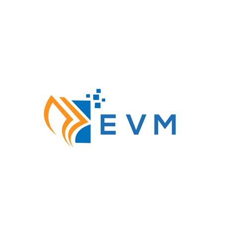 EVM Credit Repair Accounting Logo Design On White Background EVM