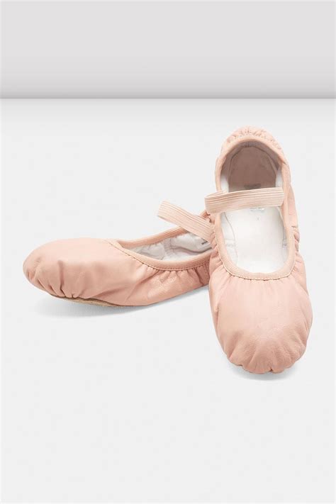 Ladies Giselle Leather Ballet Shoes Theatrical Pink Bloch Dance Us
