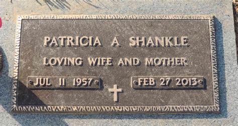 Patricia Ann Davenport Shankle 1957 2013 Find A Grave Memorial