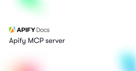 Apify Mcp Server Platform Apify Documentation