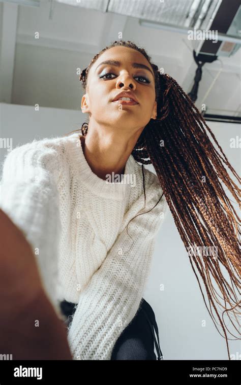 Black Woman Looking Down