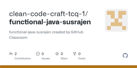 github clean code craft tcq 1 functional java susrajen functional java susrajen created by