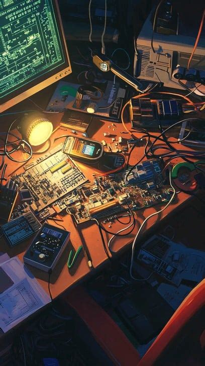 Free Electronics Workstation Chaos Image Download At StockCake