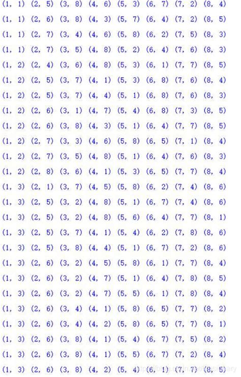 算法八皇后问题课程设计 Csdn博客