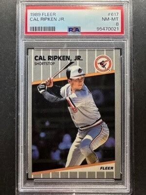 1989 Fleer Cal Ripken Jr 617 Nm Mt 8 Hall Of Famer Ebay