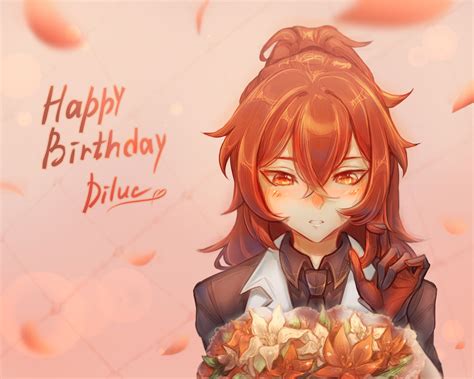 Happy Bday Diluc By Zefir Ka On Deviantart