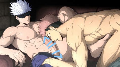 Gojou Satoru And Itadori Yuuji Jujutsu Kaisen Drawn By Kuroshinki Danbooru
