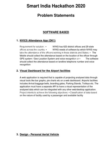Problem Statements Sih 20 Pdf Autodesk Computing