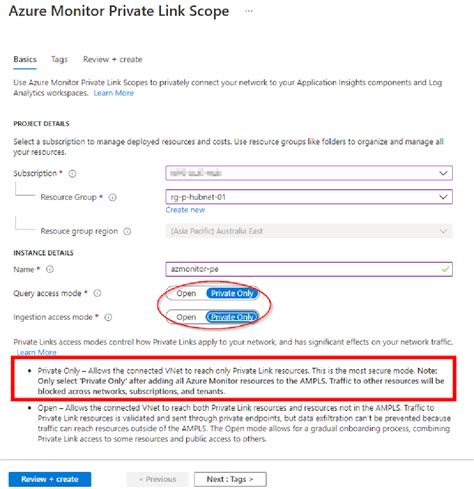azure private link for azure monitor