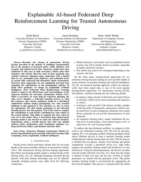 Pdf Explainable Ai Based Federated Deep Reinforcement Learning For