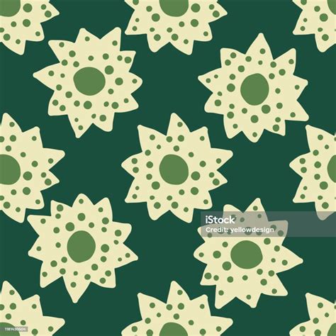 추상 간단한 꽃 원활한 패턴 데이지 꽃이 있는 플로럴 프린트 0명에 대한 스톡 벡터 아트 및 기타 이미지 0명 귀여운