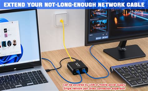 Amazon Com Ethernet Splitter To Out Mbps Internet Splitter Adapter With USB Power Cable