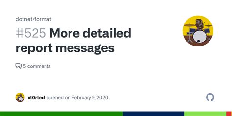 more detailed report messages · issue 525 · dotnet format · github