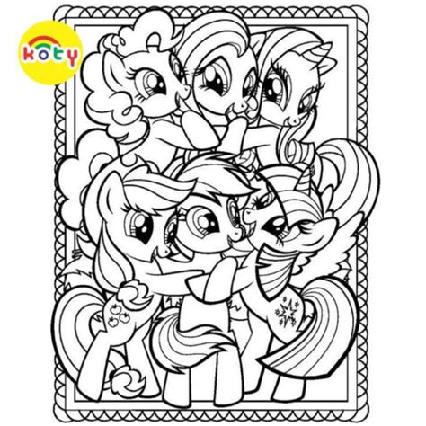 ชุดหน้าระบายสีโพนี่และยูนิคอร์น 50 ชิ้นสําหรับเด็กขนาด A5 หน้าระบายสีขี้ผึ้งและดินสอ ของเล่น