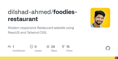 github dilshad ahmed foodies restaurant modern responsive restaurant website using reactjs