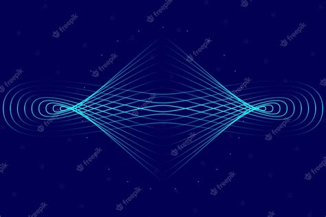 Premium Vector Digital Technology Wave Abstract Background With Dots And Lines Moving In Space