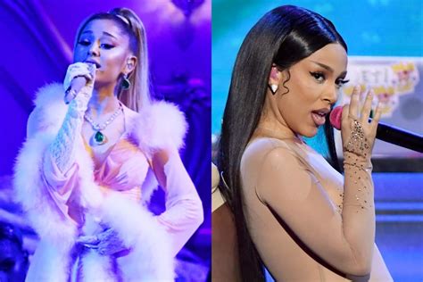 Ariana Grande Reveals She Has An Unreleased Collab With Doja Cat